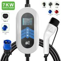 China 7kW 32A Portable EV Charger with Multiple Connector Options for Fast Charging for sale