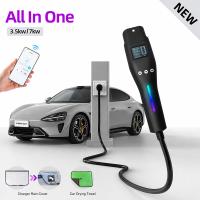 China 3.5kW 16A All-in-One Type 2 Portable EV Charger with EU Plug and App Control for sale
