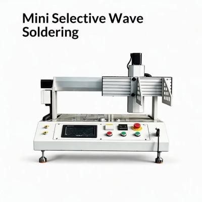 China Desktop Selective Wave Soldering Machine Flux Sprayer Adjustable Wave Height with Camera PCB Soldering Equipment SMT Production Line Machine for sale
