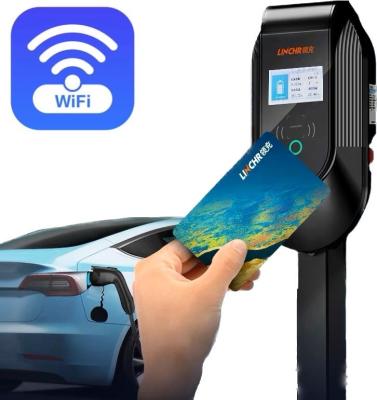 China 7kw Ac Ev Charger Design 3.32A GBT IP55 4.3 Inch Screen 220v Electric Vehicle Charger for sale