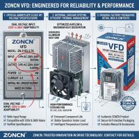 China ZONCN 220V to 380V VFD | Single to 3-Phase Step-up Inverter for sale
