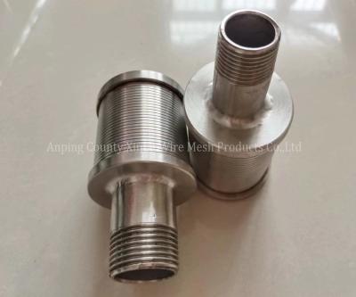 China Stainless Steel 316L Wedge Wire Screen Nozzle 38mm 57mm Continuous Slot Johnson Filter for sale