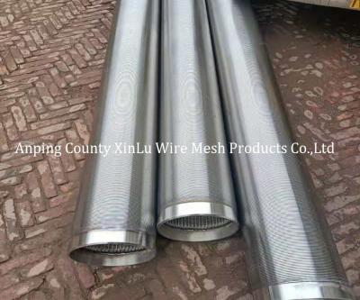 China Stainless Steel Wedge Wire Screen Tube 304 316 Johnson V Wire Pipe 2-16 Inch for sale