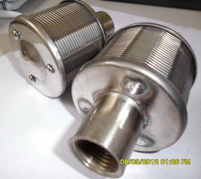China Wedge Wire Resin Trap Nozzle Hastelloy C276 Titanium 0.2-0.5mm Slot for Water Filtration for sale