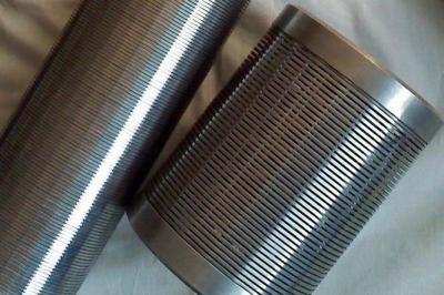 China Stainless Steel Wedge Wire Screen Tube 0.1mm Slot 6m Length for Water Well Dewatering for sale