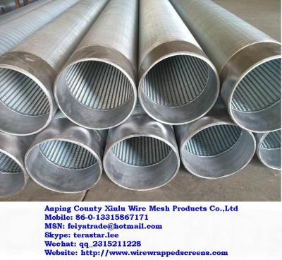 China Stainless Steel Wedge Wire Johnson Well Screen 304 316L 0.1mm Slot 4in OD for sale