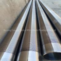 China Stainless Steel Continuous Slot Water Well Screen Pipe 4-20 inch OD 0.5-1.5mm Slot for sale