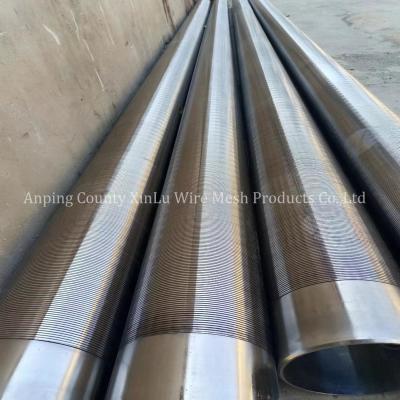 China Stainless Steel Continuous Slot Water Well Screen Pipe 4-20 inch OD 0.5-1.5mm Slot for sale