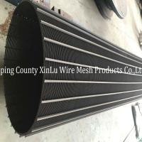 China Wedge Wire Wrapped Continuous Slot Rotary Drum Screen Mesh 0.25-2mm Slot 117-426mm OD for sale