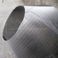 China Wedge Wire Wrapped Continuous Slot Rotary Drum Screen Mesh 0.25-2mm Slot 117-426mm OD for sale