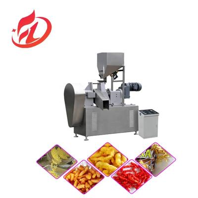 China PLC Corn Extruder Machine Kurkure Cheetos Nik Naks Snacks Making Machine Kurkure Snacks Extruder Production Line for sale
