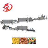China Twin Screw Extruder Breakfast Cereals Choco Corn Flakes Food Making Processing Machine Production Line for sale
