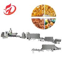 China Automatic Corn Flakes Production Line Twin Extruder Corn Flakes Ceral Snack Food Making Machine for sale