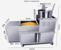 China Commercial Caramel Kettle Corn Popcorn Machine / Corn Popping Machine Stainless Steel Hot Product 2019 CE Provided 220v 6w 40kg for sale