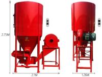 China Household vertical 300 kg 500 kg 1000 kg feed machine  mixer  crusher for sale