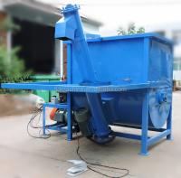 China Edible Fungus Bagging, Powder or Granular Raw Materials Beverage Mixing Iron Plate 1000BPH Energy-saving Two-way Helix Ribbon for sale