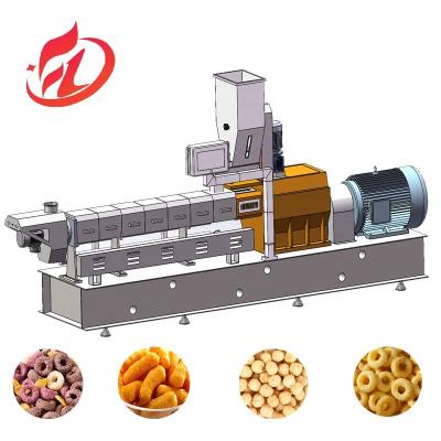 China FLD75 Twin screw breakfast cereal corn flakes production line small corn flakes making machine for sale