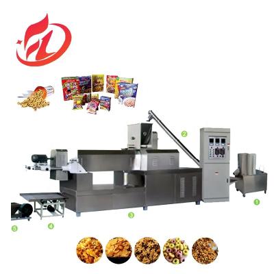 China Automatic Low Consumption Corn Flakes Making Machine Breakfast Cereals Production Line Snack Food Extruder for sale
