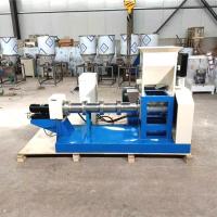 China Automatic  floating  fish food pellet making machine catfish food extruder/ fish feed machine price for sale