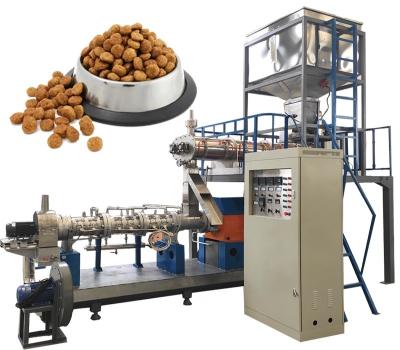 China Dog cat food machine pet dog food processing line fish feed making extruder for sale