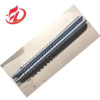 China 65mm Screw Diameter 38CrMoAl Nitriding Conical Twin Double Screw for Pet Fish Snacks Food for sale