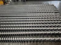China 65mm Screw Diameter 38CrMoAl Nitriding Conical Twin Double Screw for Pet Fish Snacks Food for sale