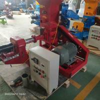 China Floating Fish Feed Mill Pellet Making Extruder with 60mm Screw Diameter and Carbon Steel for sale