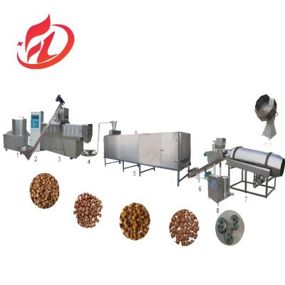 China 80kw Pet Puppy Cat Fish Food Making Machine for Dry Dog Food Pellet Production Line for sale