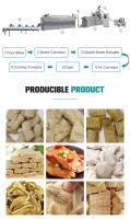 China Textured soya vegetable protein meat nuggets food plant production extruder for sale