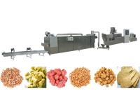 China 55kw Automatic Textured Vegetable Soy Bean Meat Soya Food Chunk Nugget Making Extruder for sale