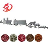 China Inverter speed adjusting Twin screw floating  fish feed food machine extruder for sale
