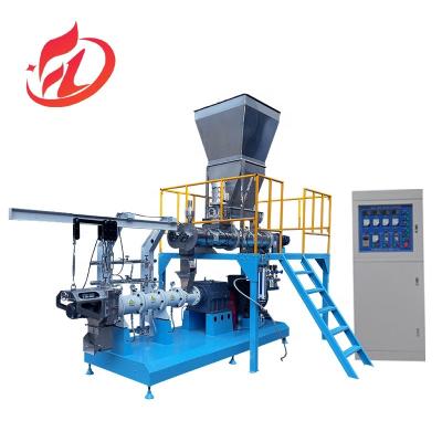 China Twin Screw Fish Feed Extruder for 380V 50hz THREE PHASE Fish Feed Pellet Making Line for sale
