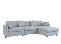 China Four Piece Sectional Fabric Sofa with Chaise 285cm Wide Foam Padded Couch for sale