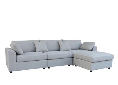 China Four Piece Sectional Fabric Sofa with Chaise 285cm Wide Foam Padded Couch for sale