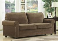 China Fabric Brown Sleeper Couch Brown Sectional Sleeper Sofa With Spring Mattress for sale