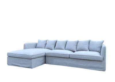 China Fabric Removable Slipcover Sofa with Feather Cushions 279cm L Shaped Sectional for sale