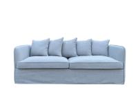 China Gray Removable Cover Three Seater Sofa 202cm Washable Cushion Couch for sale