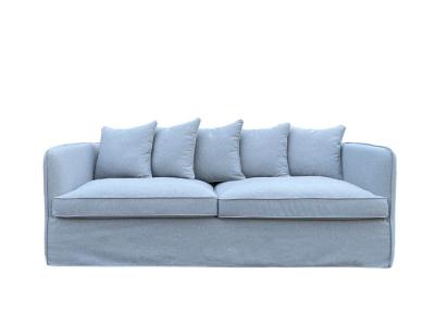 China Gray Removable Cover Three Seater Sofa 202cm Washable Cushion Couch for sale