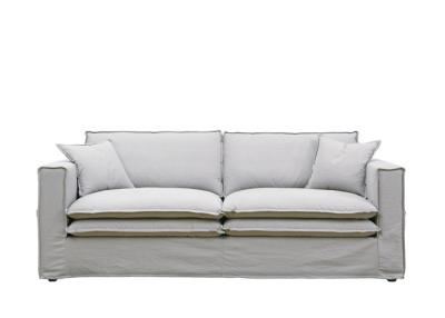 China Feather Filling Couch With Removable Covers Sofa Washable Cushion Covers French Stitching for sale