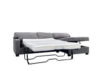 China Charcoal Multi Purpose Sofa Bed Fabric Sofa Bed With Spring Mattress 263cm for sale