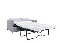 China Light Gray Fabric Pull Out Sofa Bed with 12cm Mattress Thickness 177cm Length for sale