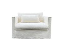 China Single Sofa Bed With Removable Cover Ivory Slip Cover Sofa Bed Linen Cotton for sale
