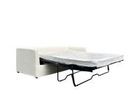 China Linen 2 Seater Sofa Bed with Removable Covers 95cm Width Washable Ivory for sale
