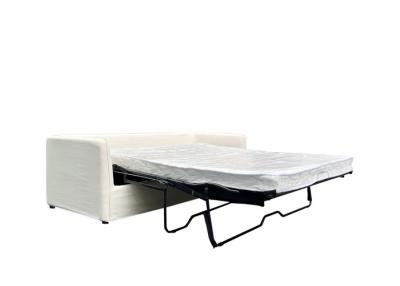 China Linen 2 Seater Sofa Bed with Removable Covers 95cm Width Washable Ivory for sale