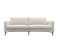 China Metal Base Fabric Sofa with Pure Foam Padded Seats 210cm Linen Upholstery KD for sale