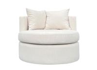 China D30 Foam Density Fabric Swivel Chair Beige 85cm Living Room Armchair for sale
