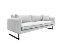 China 3 Seater Fabric Sofa with Metal Legs High Density Foam Cushions 220cm Living Room for sale