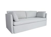 China Fabric Loveseat Sofa 180cm Pure Foam Padded Seats with Arm Pillows for sale