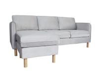 China Reversible Ottoman Sectional Fabric Sofa Set 200 cm Velvet Modular Couch for sale