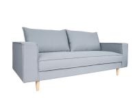 China Fabric Sofa with Pure Foam Padded Seats 197 cm Wide One Piece Seat Cushion French Stitching Timber Leg for sale